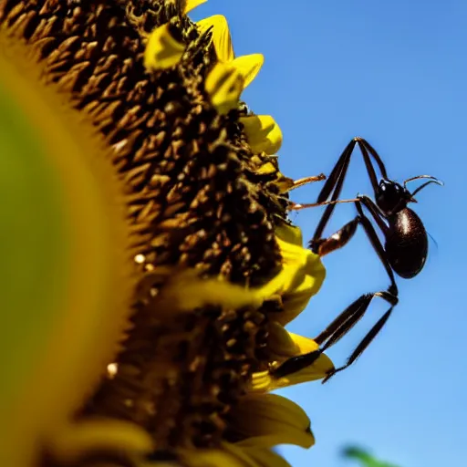 pov, an ant climbing a sunflower | Stable Diffusion | OpenArt
