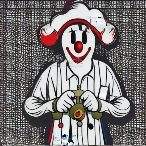 Clown robber, vector art, digital art, jazzaf style | Stable Diffusion ...
