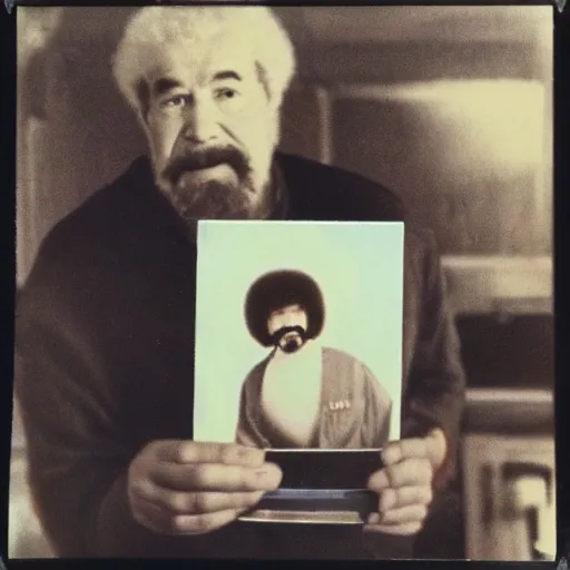old polaroid photo of first contact with the bob ross | Stable ...