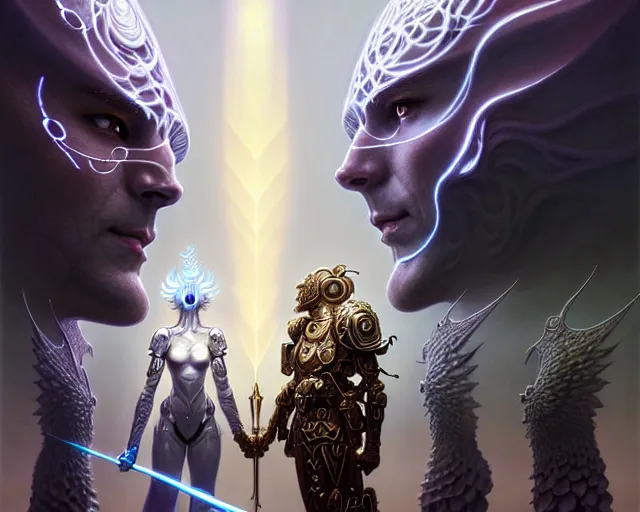 the army of white light and the paladin of truth, | Stable Diffusion | OpenArt