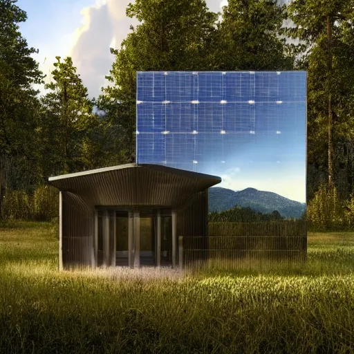 solarpunk chapel from the outside in nature, forest | Stable Diffusion ...