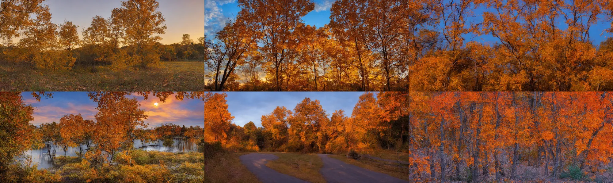 beautiful fall evening, dusk, golden hour, autumn hues | Stable ...