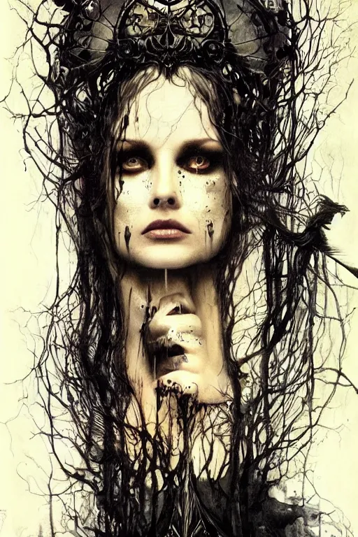 the ink witch queen of the fluid, painted by howard | Stable Diffusion ...