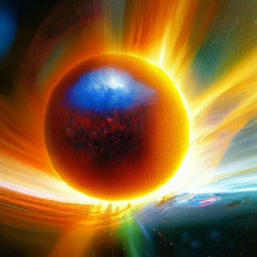 a planet exploding, beautiful, exploding planet | Stable Diffusion ...