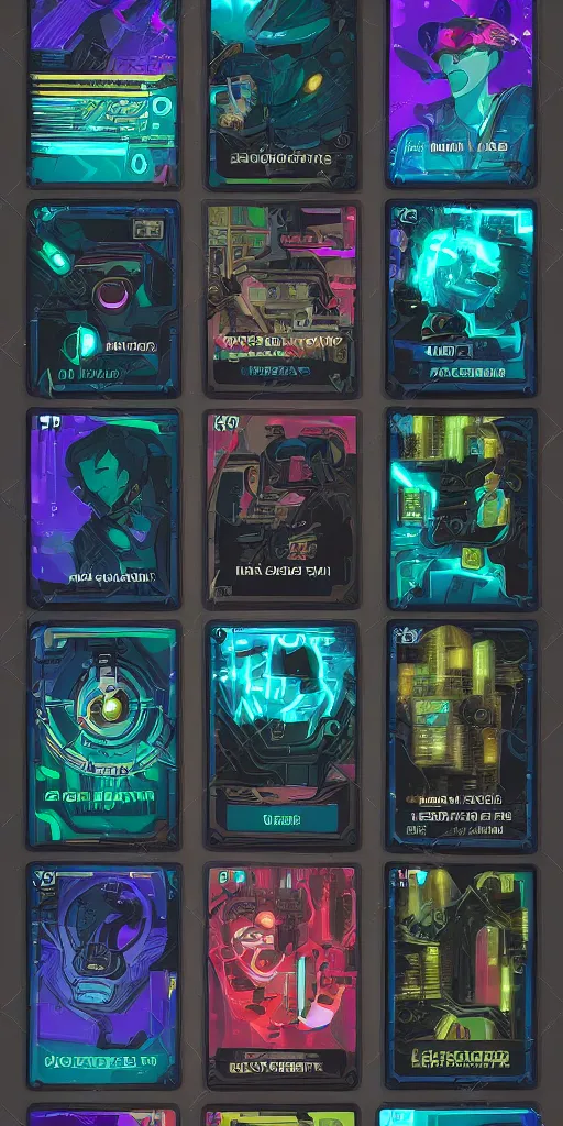 cyberpunk card display, futuristic mage, holo card, | Stable Diffusion ...