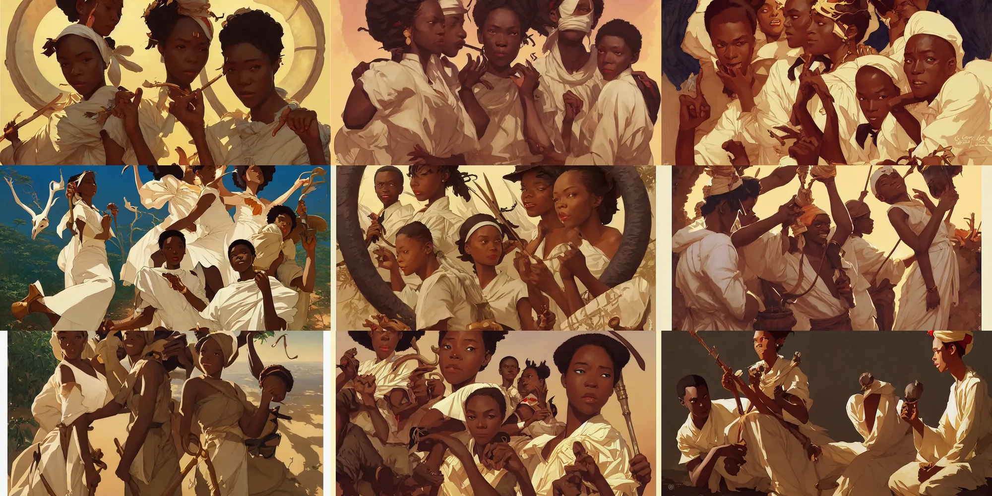 africa, in the style of studio ghibli, j. c. | Stable Diffusion | OpenArt