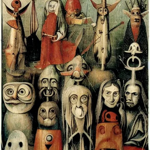 Hieronymus Bosch esoteric totem poles | Stable Diffusion | OpenArt