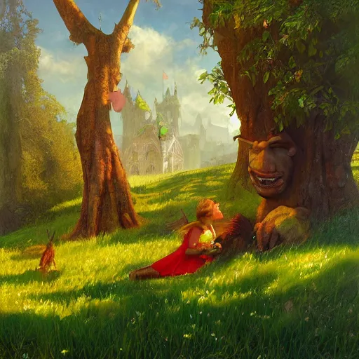 Beautiful romantic impressionist oil painting of Shrek | Stable ...