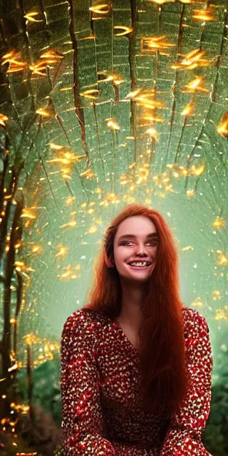 a totally enraptured smiling young woman surrounded by | Stable ...