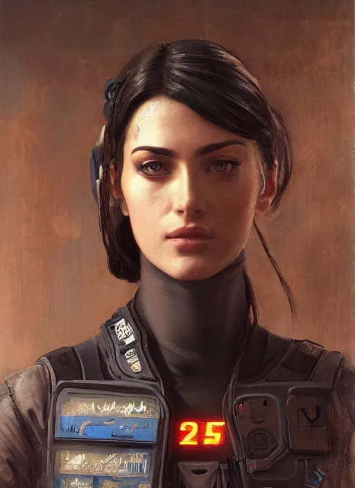 Nikki. beautiful cyberpunk female USN marine wearing a | Stable ...