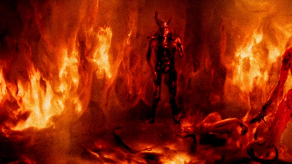 a screaming fire demon Made of Lava and smoke Standing | Stable ...