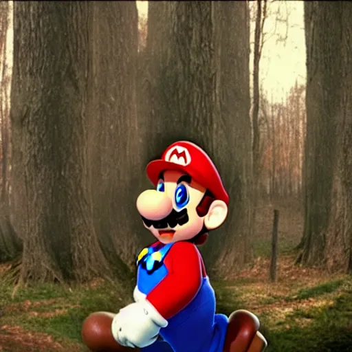 A still of Super Mario in the Blair Witch Project | Stable Diffusion ...