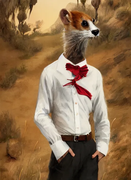 Character portrait of a happy furry anthro stoat | Stable Diffusion ...