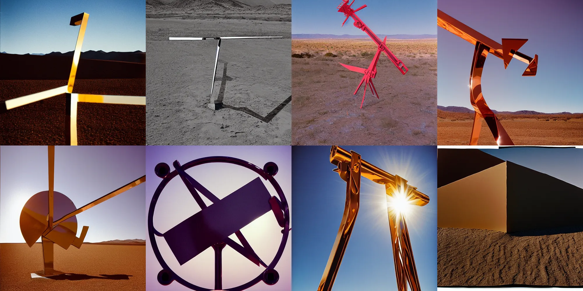 chrome sculpture by mark di suvero reflecting the sun, | Stable ...