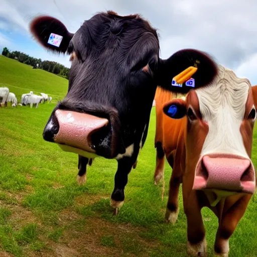 cows taking a selfie with a selfie stick | Stable Diffusion | OpenArt
