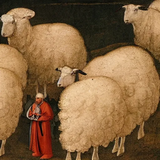 The pope herds a flock of sheep off a cliff. Artwork | Stable Diffusion ...