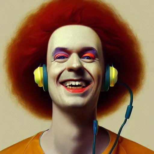 a portrait of radio disk-jockey Ronald McDonald | Stable Diffusion ...