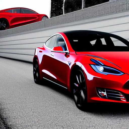 a beautiful tesla sportive car made in partnership | Stable Diffusion ...