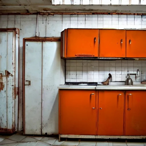 typical soviet kitchen, vintage still, mild colours, ( | Stable Diffusion