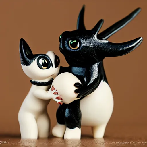 toothless kissing nubless, | Stable Diffusion