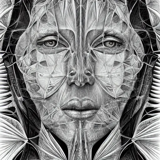 hyper detailed bw linear pencil drawing, woman | Stable Diffusion