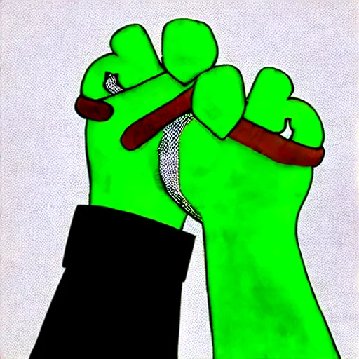 pepe holding hands with each other | Stable Diffusion | OpenArt