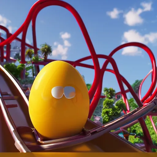 eggs having fun on roller coaster, wearing sunglasses | Stable ...