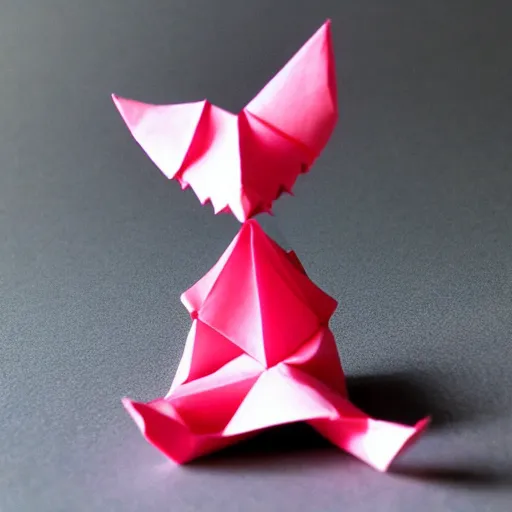lonely girl _ origami figure | Stable Diffusion