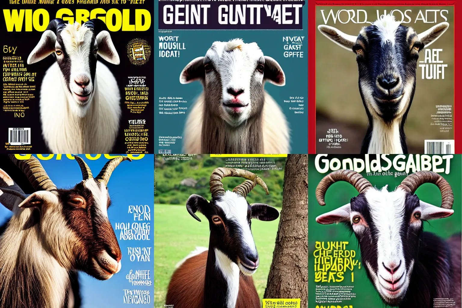 The Worlds most handsome goat, cover of magazine | Stable Diffusion ...