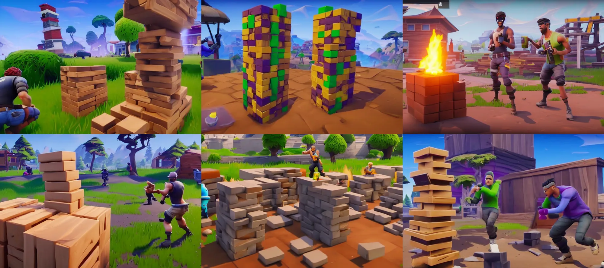 screenshot of the new jenga mode in fortnite, gameplay | Stable ...