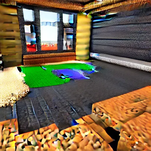 The floor is minecraft lava themed livingroom | Stable Diffusion | OpenArt