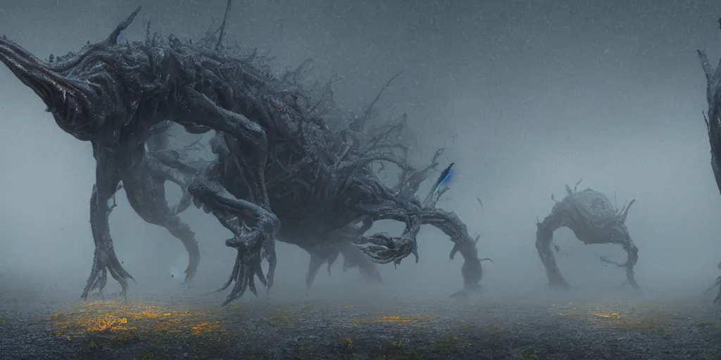 unknown menacing wet slimy nightmarish hellish | Stable Diffusion | OpenArt