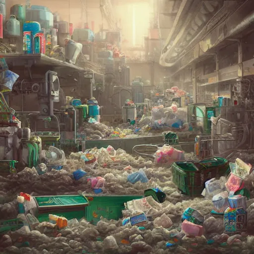 Diaper Disposal Factory, Overflowing with Diapers, | Stable Diffusion ...