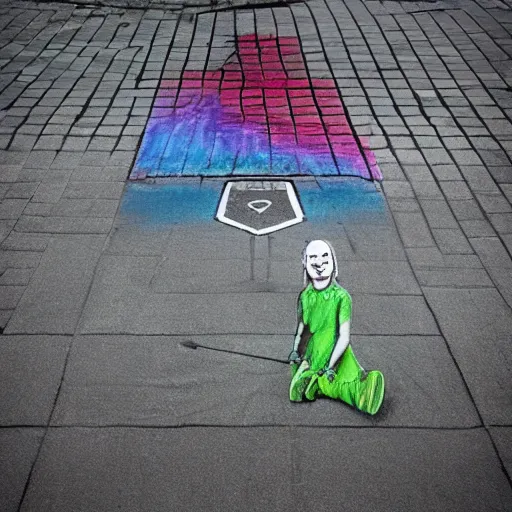 heroinchic street chalk art illusion by erik johansson | Stable ...