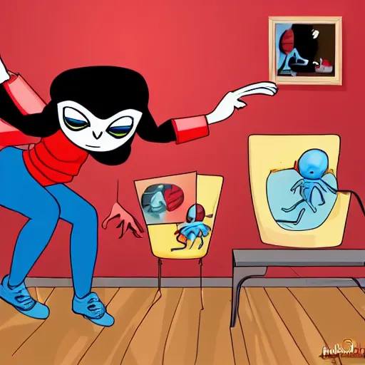 evil spider woman capturing kid bugs, | Stable Diffusion | OpenArt