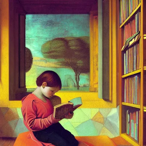 Puro from Changed reading in his pile of books, | Stable Diffusion