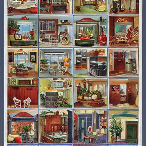 a detailed I Spy puzzle in a kitchen | Stable Diffusion | OpenArt