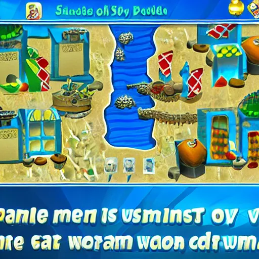 a screenshot of the game sandcastle tycoon | Stable Diffusion