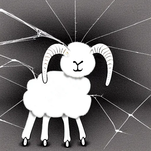 photo of transparent white flat sheep in spiderweb | Stable Diffusion | OpenArt