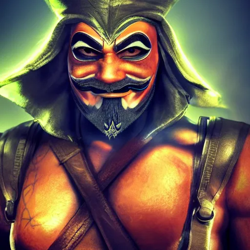 vega street fighter wearing a guy fawkes mask, ultra | Stable Diffusion