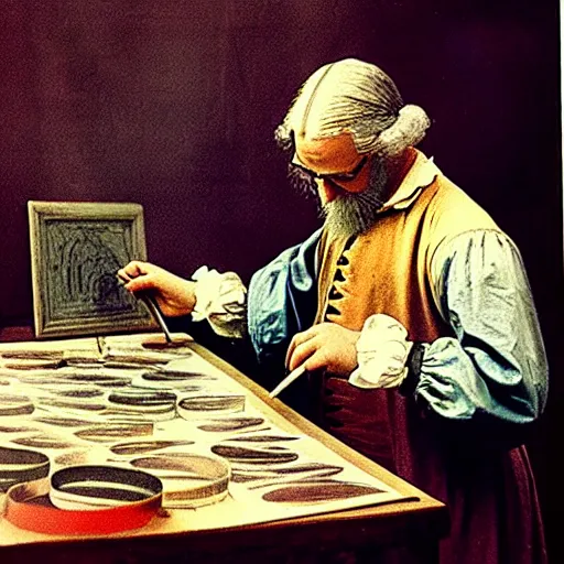 old vintage photograph of a color scientist professor | Stable ...