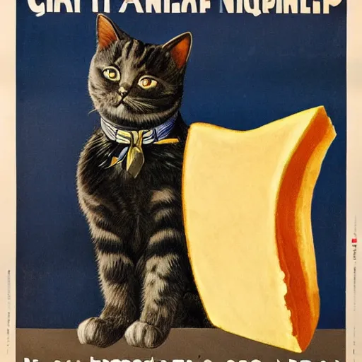 a propaganda poster depicting a cat dressed as french | Stable Diffusion