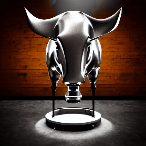 a clockwork mechanical bull, duotone, ultra high | Stable Diffusion ...