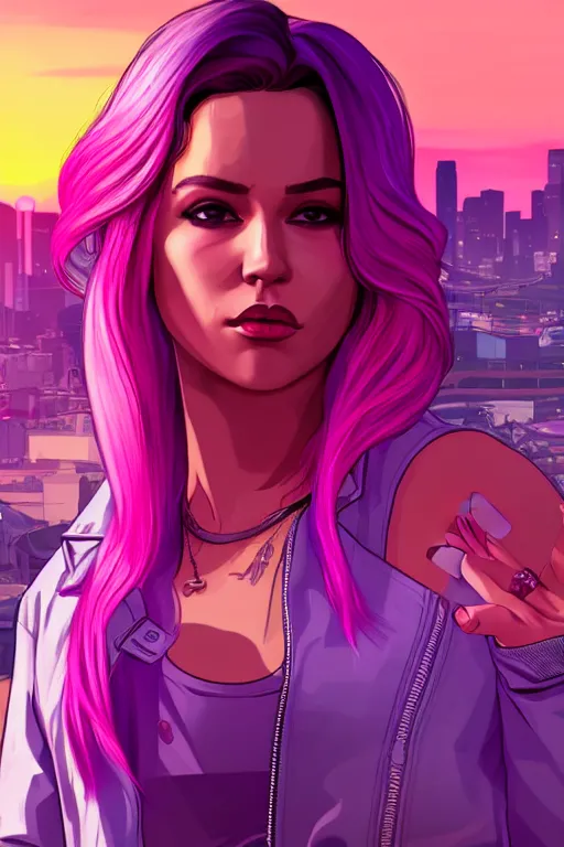 a stunning GTA V loading screen with a beautiful woman | Stable ...