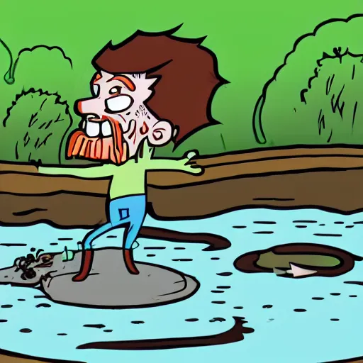 a cartoony dude throwing up a thick stream of vomit | Stable Diffusion ...