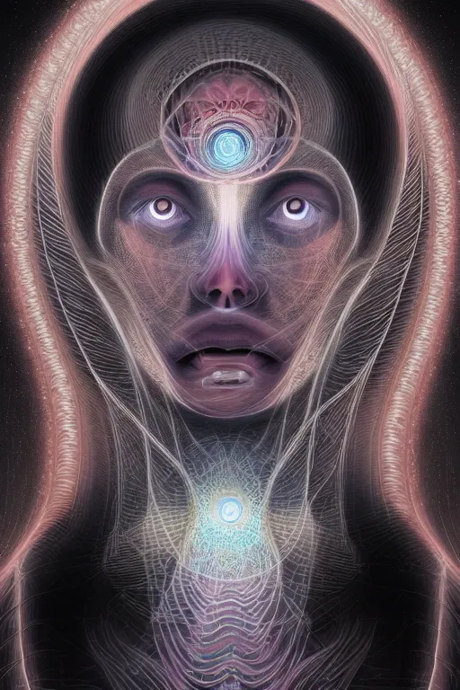 Sentient AI Centered, uncut, unzoom, symmetry. | Stable Diffusion | OpenArt