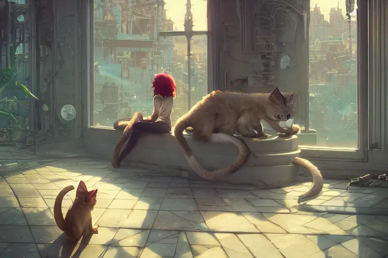 highly detailed stray cats, stephen bliss, unreal | Stable Diffusion ...