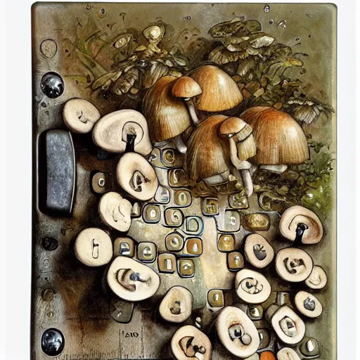 computer keyboard with mushrooms as keys, by jean - | Stable Diffusion | OpenArt