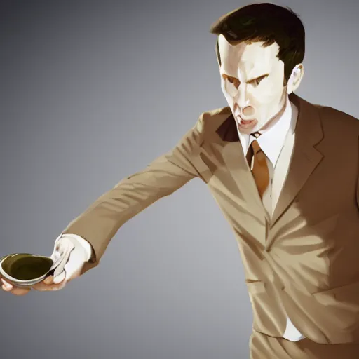 Photo of a stern and pale man in a beige peak lapel | Stable Diffusion ...