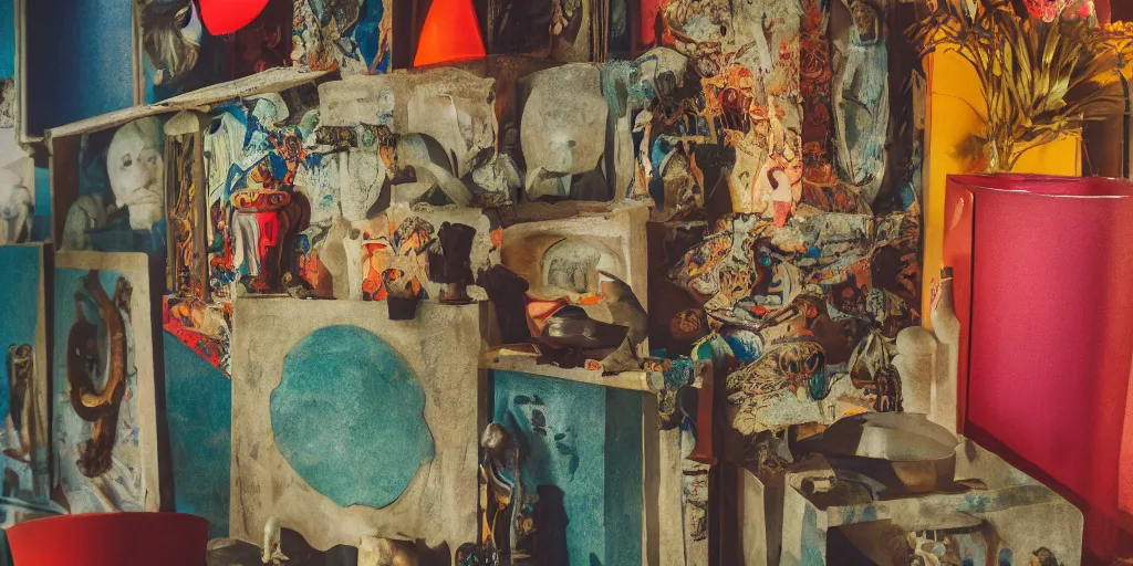 a three color offset photography of an hybrid object | Stable Diffusion